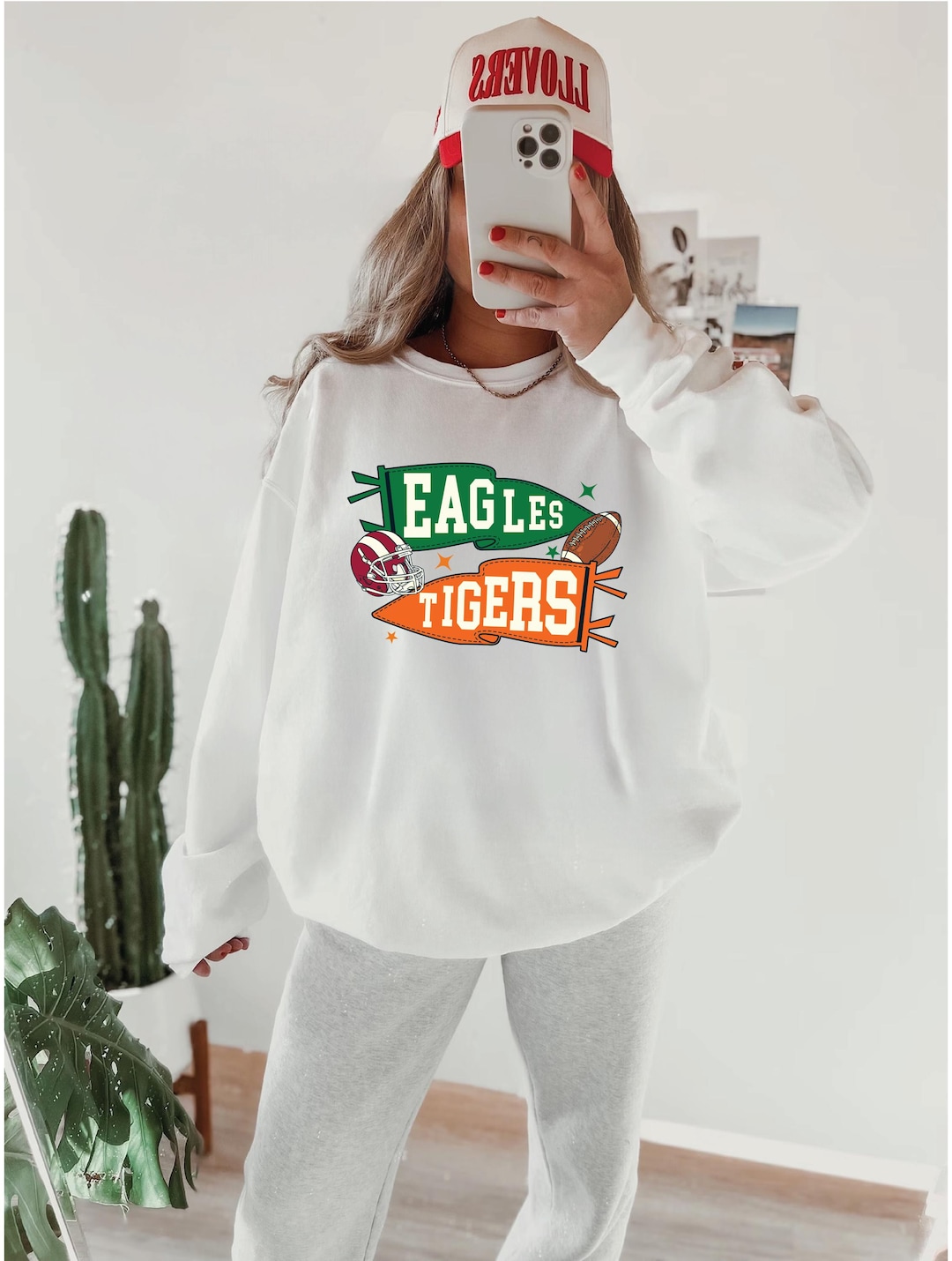 Personalized Two Football Team Sweatshirt, Custom Football House ...
