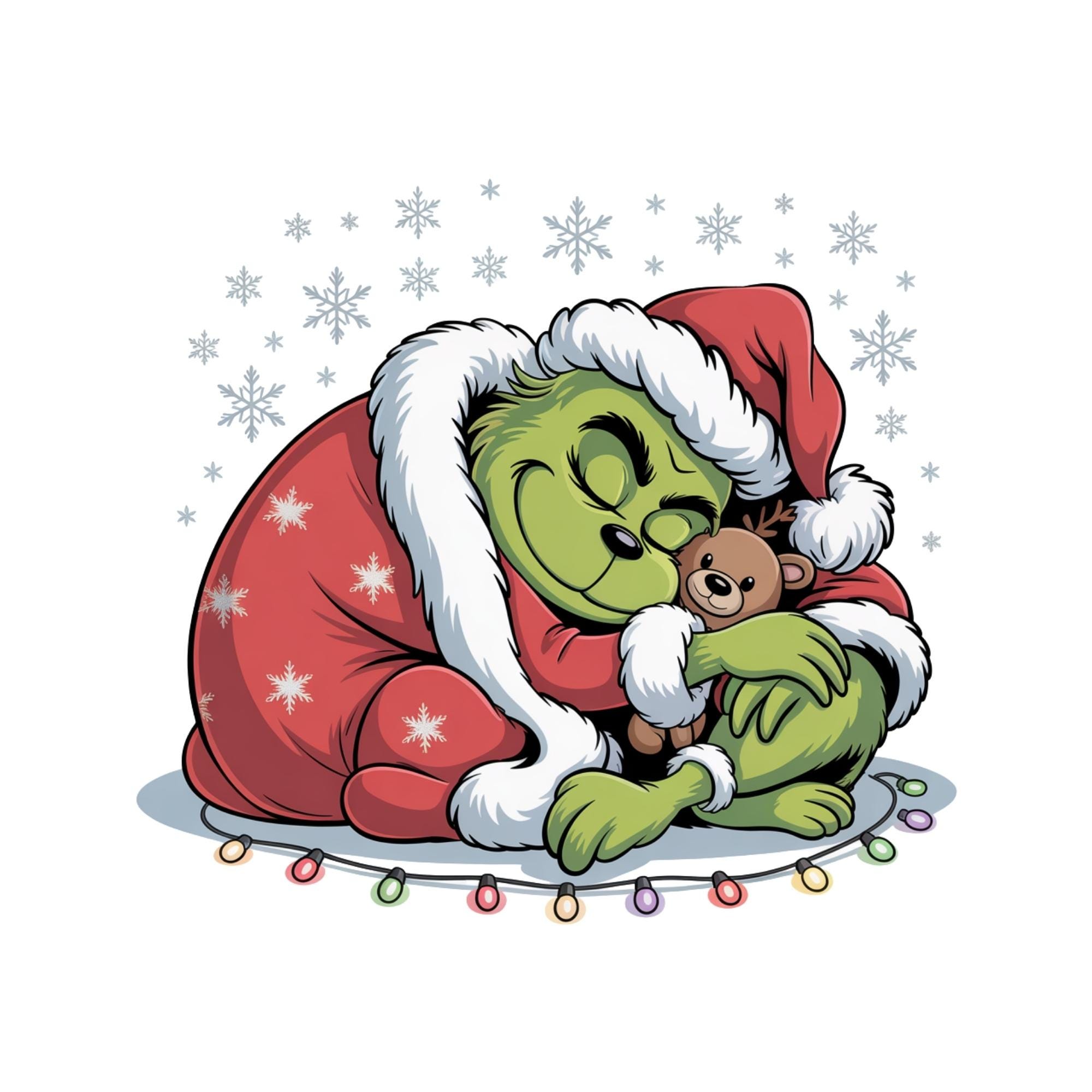 Cute Sleeping Grinch Christmas PNG | Holiday Sublimation Design | Easy ...
