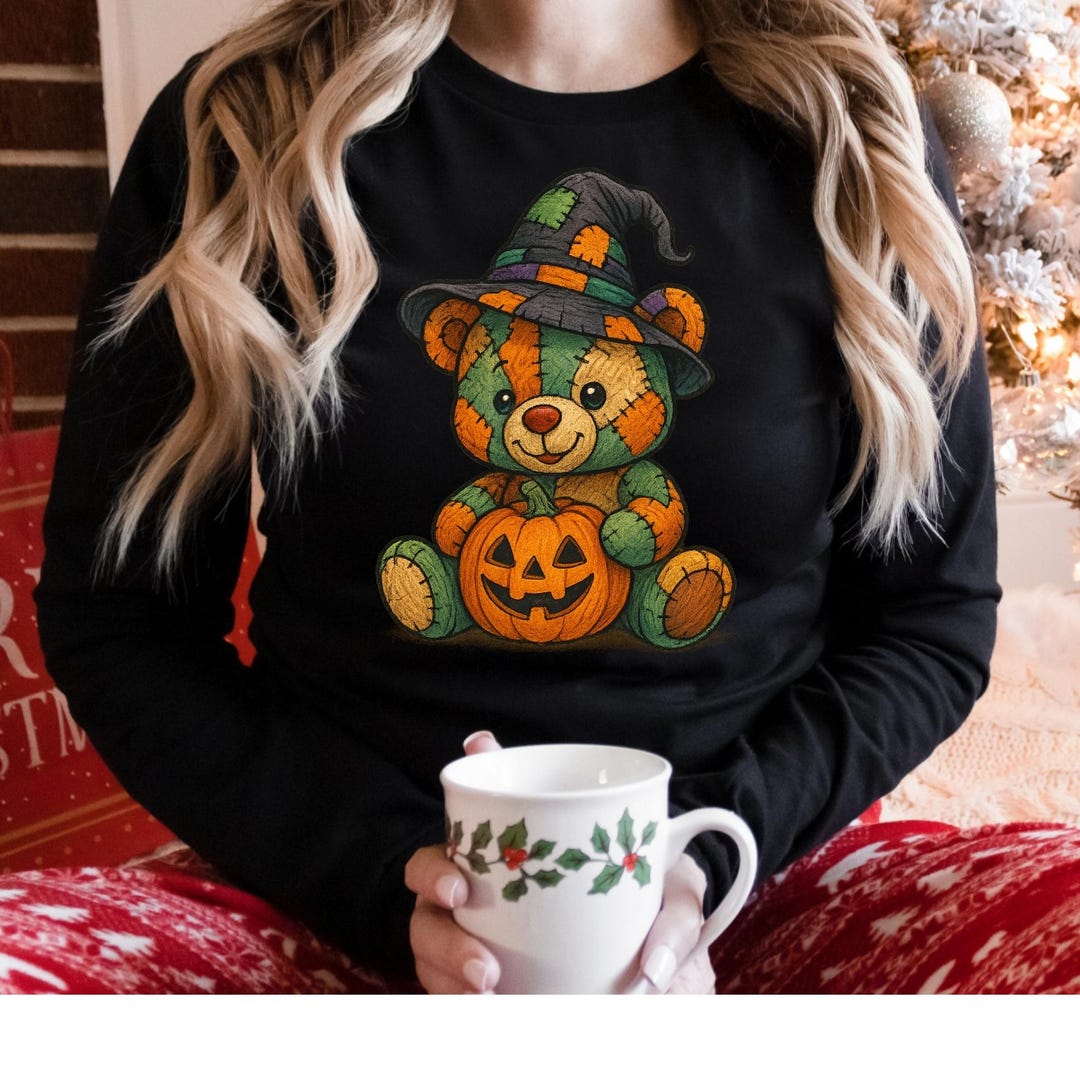 Halloween Teddy Bear With Pumpkin | Cute Witch Hat Stuffed Animal ...