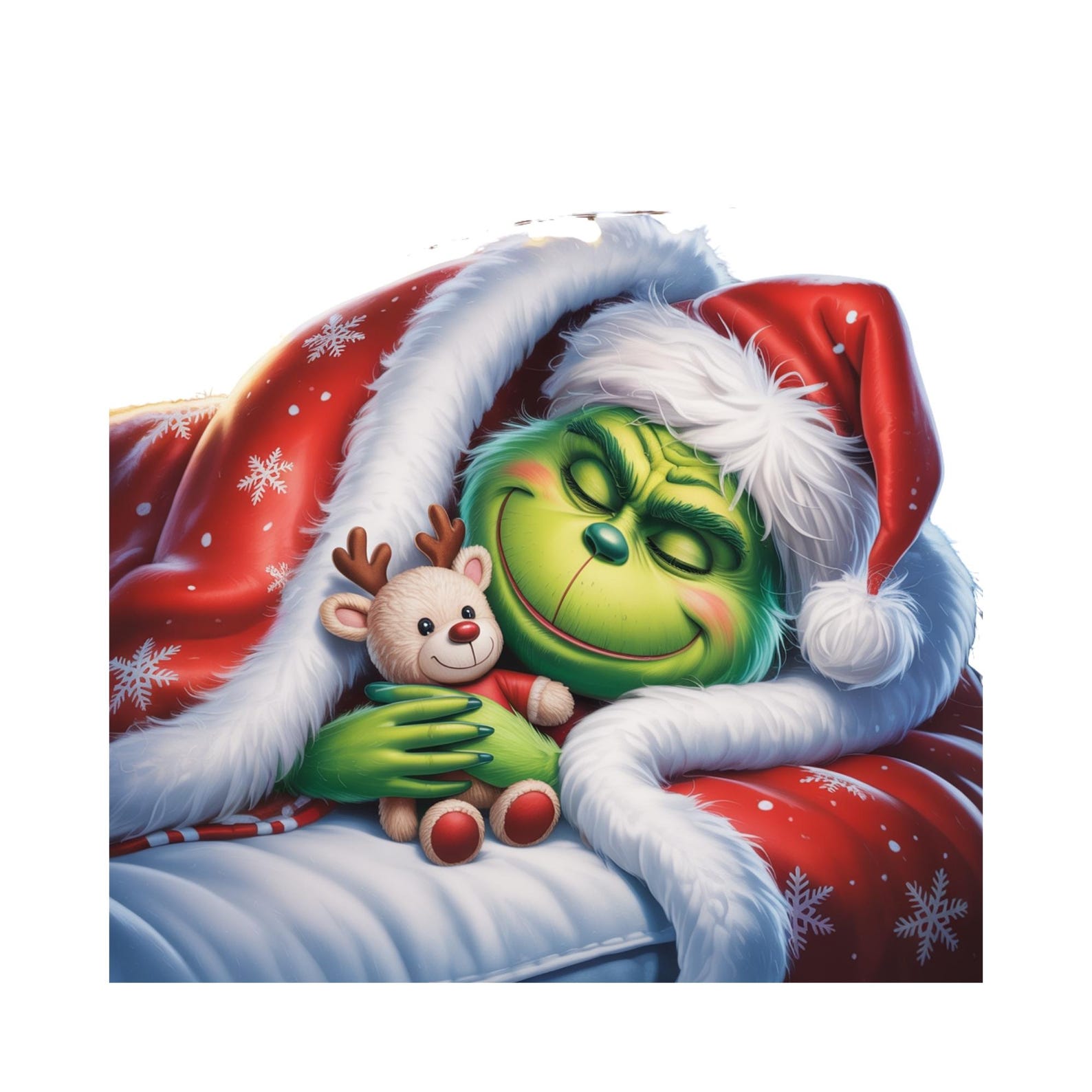 Cute Sleeping Grinch Christmas PNG | Holiday Sublimation Design | Easy ...
