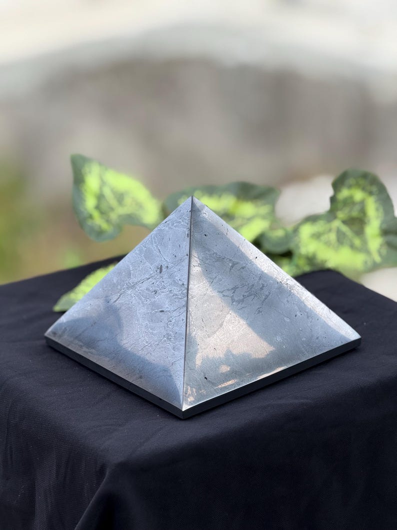 Polished Shungite Pyramids Natural Crystal for Protection and Grounding ...