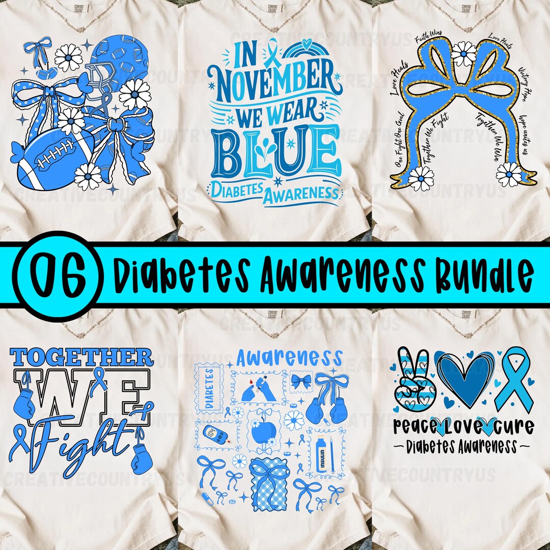 Diabetes Awareness Png, Diabetes Png Bundle, Blue Ribbon Png, Fight ...