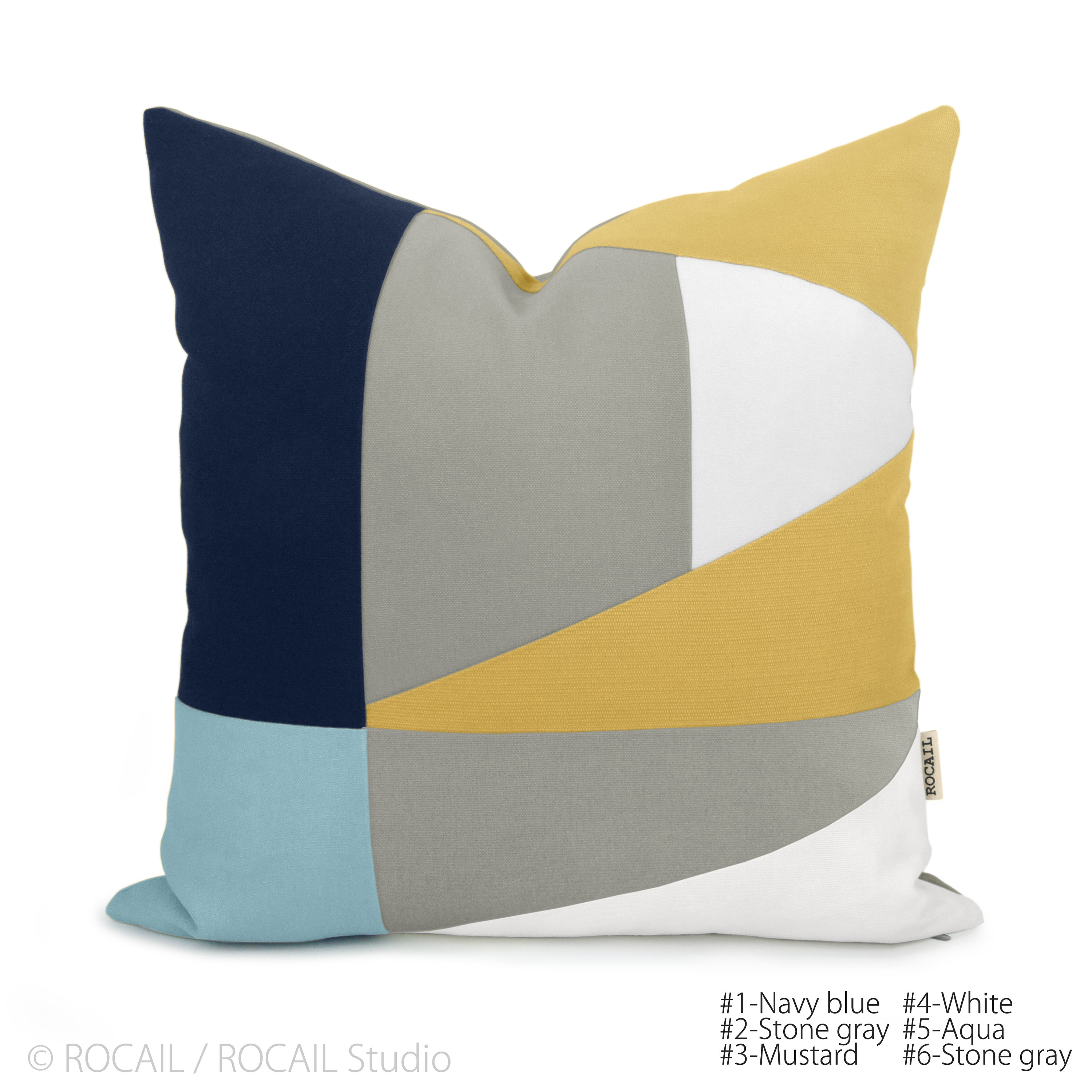 Custom Decorative Color Block Pillow Case in 12x18, 16x16, 18x18, 20x20 ...