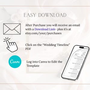 Detailed Wedding Timeline Template, Day-of Vendor Timeline, Editable ...