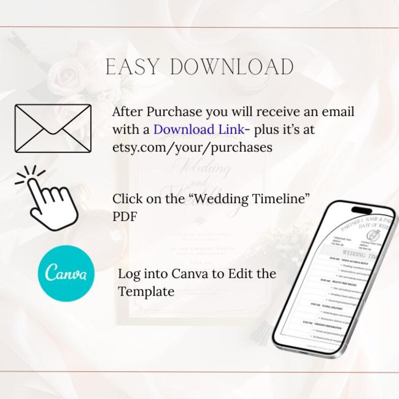 Detailed Wedding Timeline Template, Day-of Vendor Timeline, Editable ...