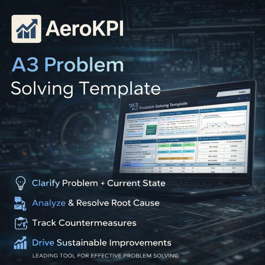 A3 Problem Solving Excel Template | Root Cause Analysis, 5 Why ...
