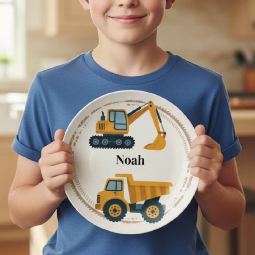 Personalized Kids Plate Set With Name, Toddler Dinnerware With Plate ...