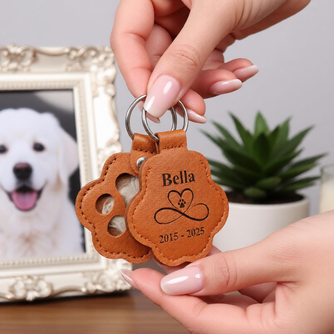 Personalized Pet Hair Keepsake Holder | Pet Fur Memorial Keychain ...
