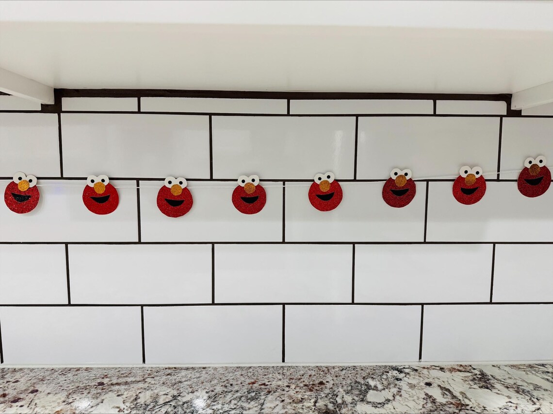 Elmo Birthday Banner, Elmo Birthday Decorations, Sesame Street Birthday ...
