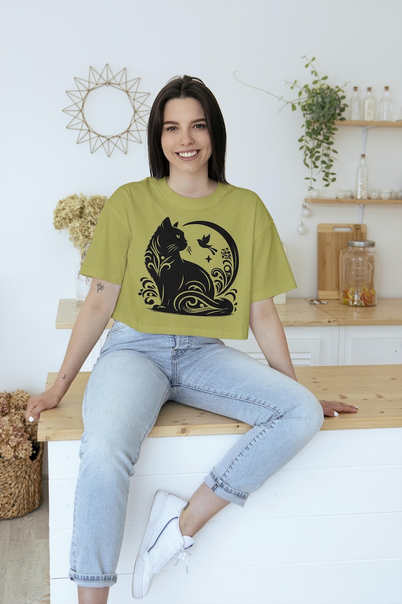 Cat and Moon Phases SVG Bundle | Cat Silhouette SVG | Black Cat Moon ...
