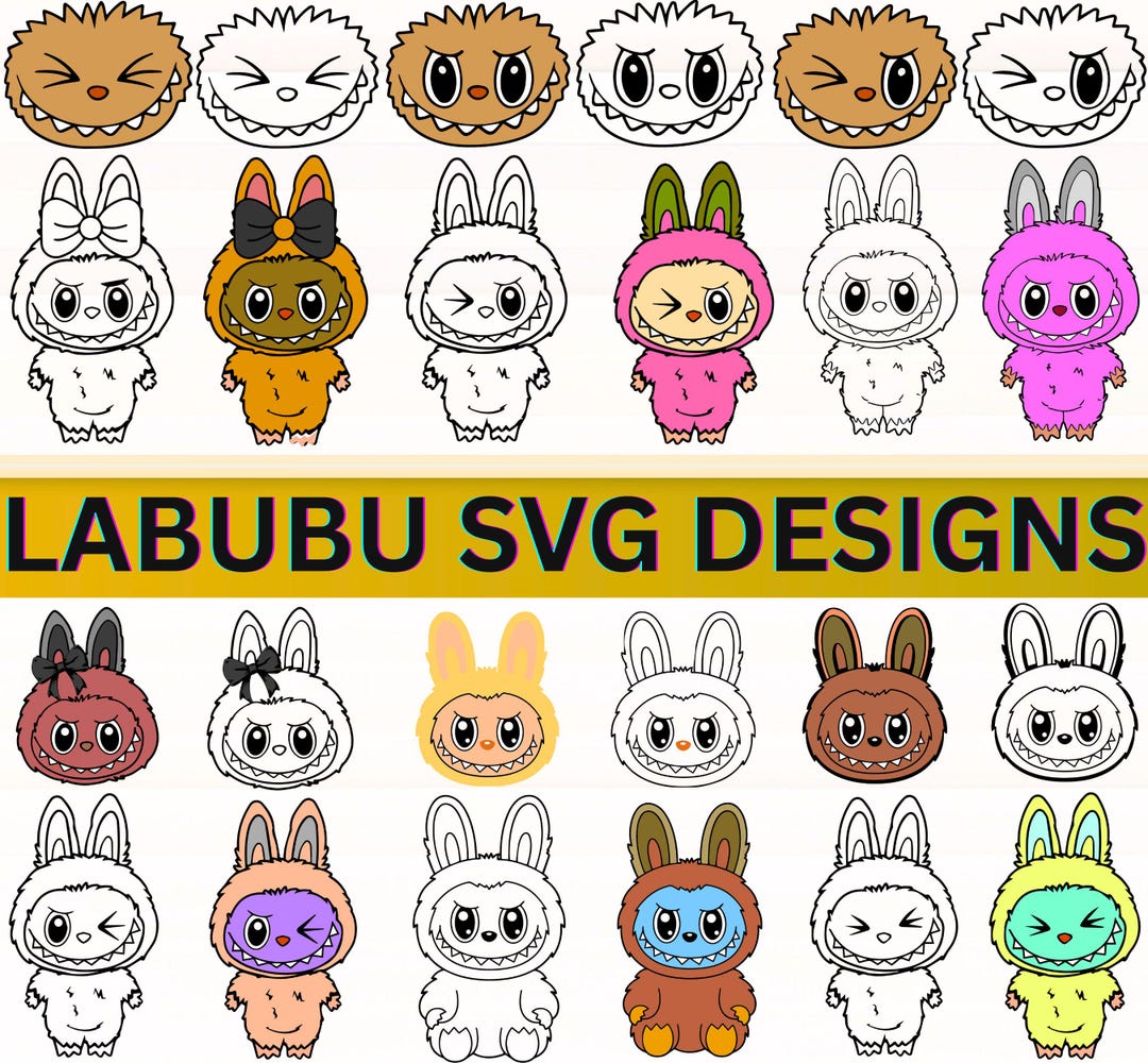 Labubu Svg Bundle, Labubu Png, Labubu Dxf, Labubu Clipart, Labubu ...