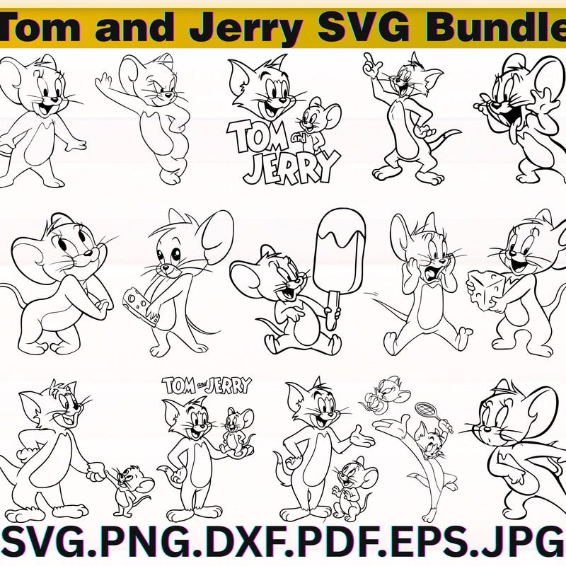 Cat and Mouse Svg File - Etsy