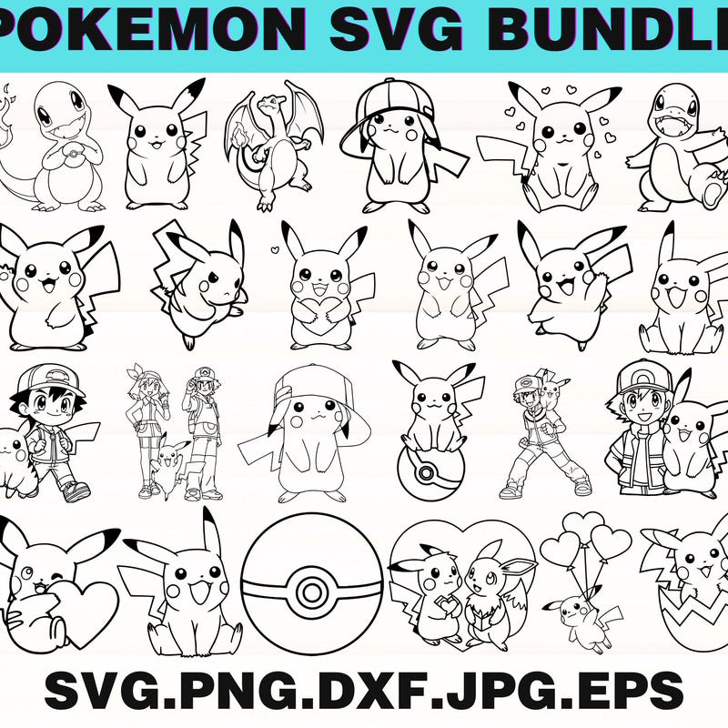 Pokemons Outline Svg - Etsy