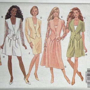 Butterick 6162 Women's Sewing Pattern Petite Jacket Skirt Shorts Top 6 ...