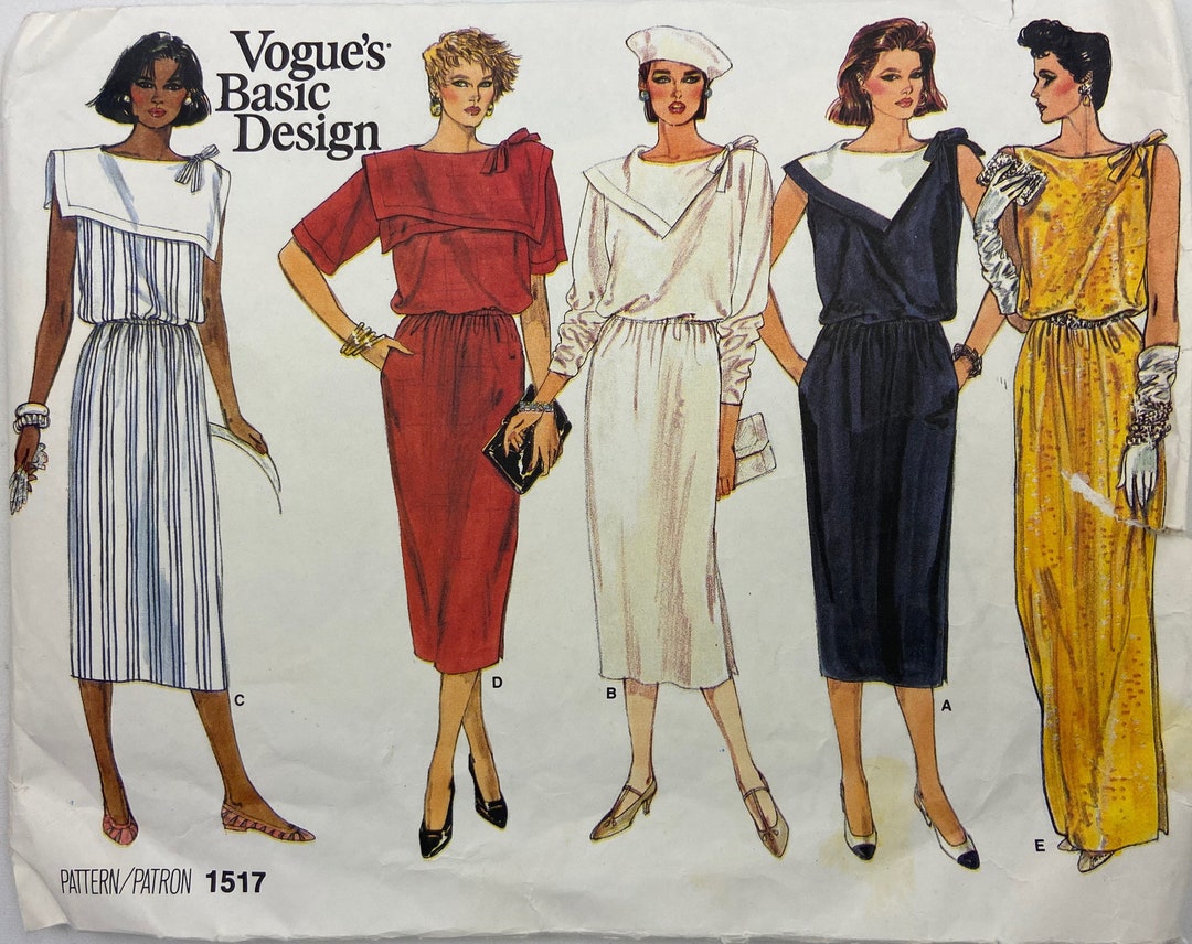 Vogue 1517 Women's Sewing Pattern Petite Pullover Dress 6 UNCUT - Etsy