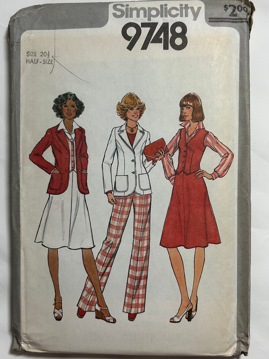 Simplicity 9748 Women's Sewing Pattern Unlined Jacket Vest Skirt Pants ...