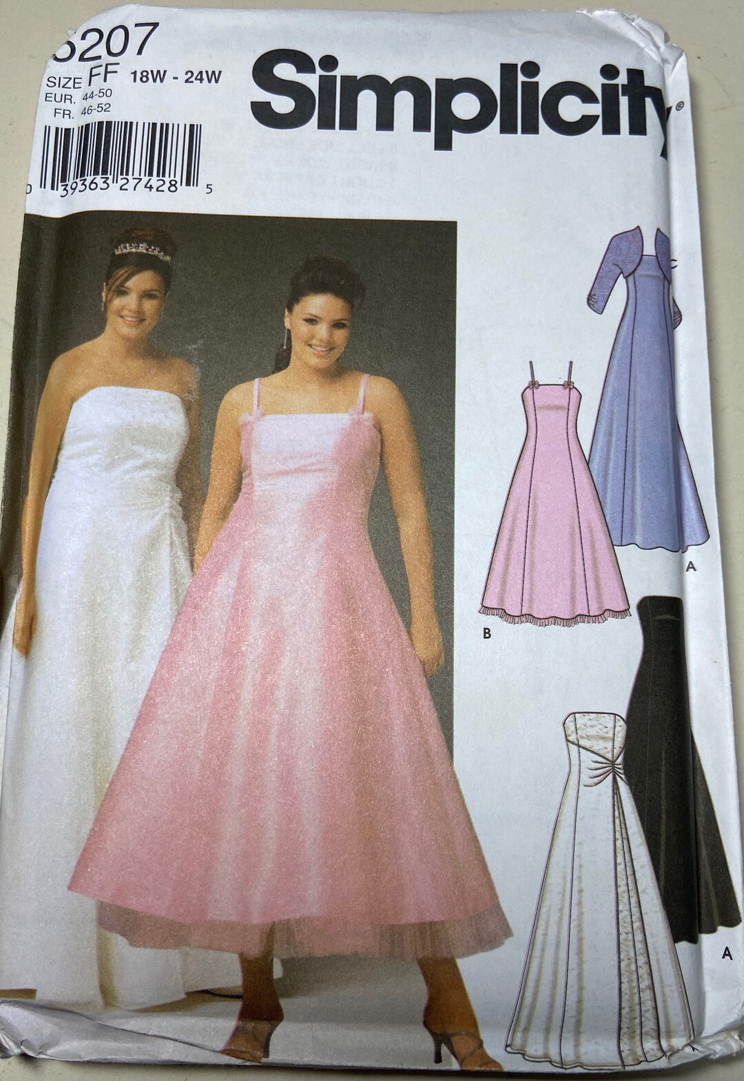 Simplicity 5207 Women's Sewing Pattern Petite Evening Dress Overlay ...