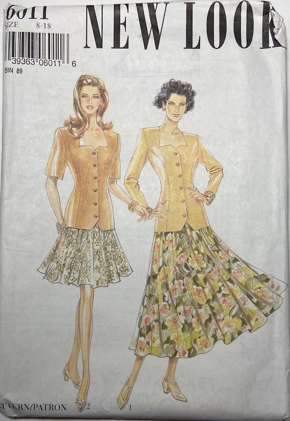 New Look 6011 Women's Sewing Pattern Jacket Skirt 8 18 - Etsy