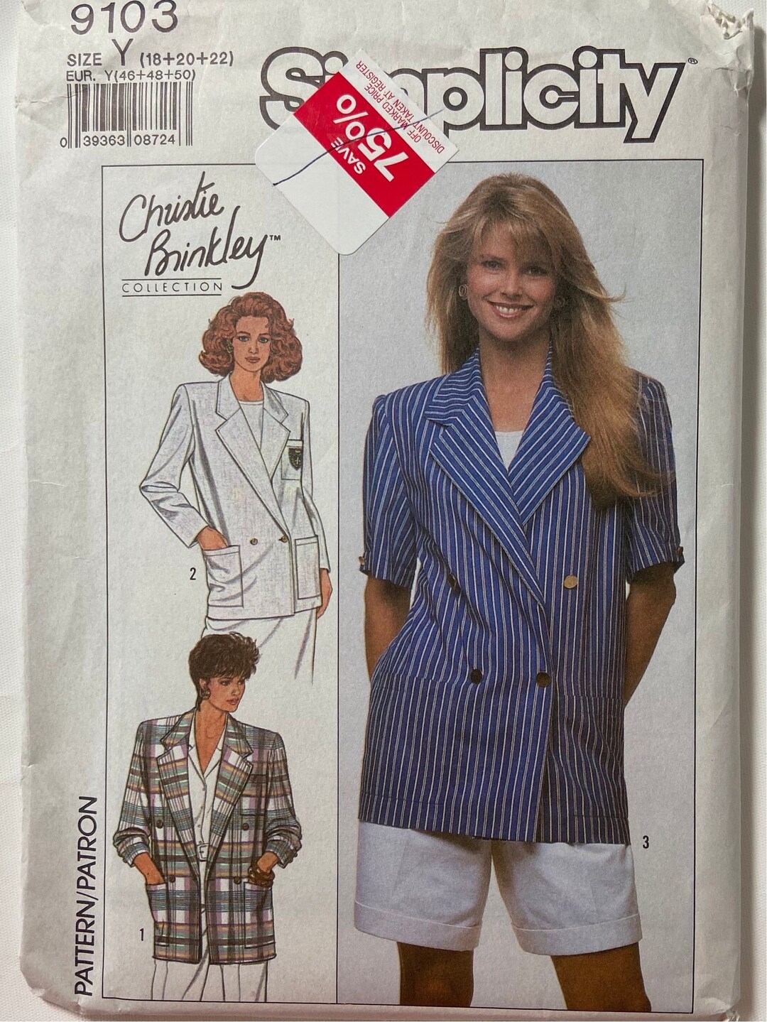 Simplicity 9103 Women's Sewing Pattern Unlined Jacket 18 - 22 UNCUT - Etsy