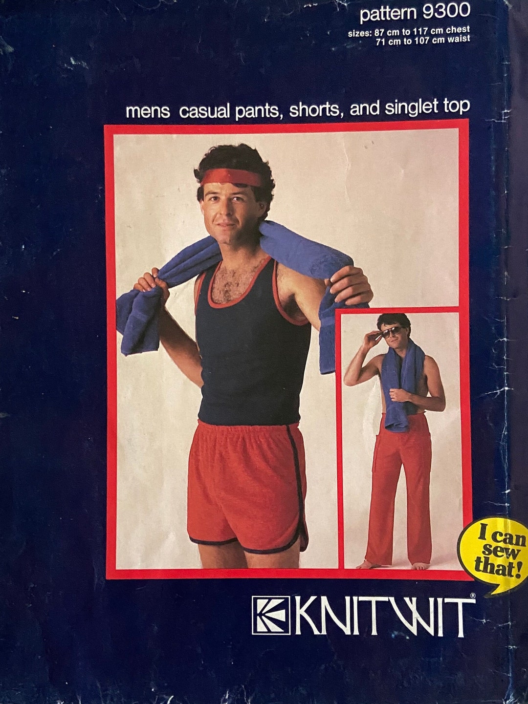 Knitwit 9300 Men's Sewing Pattern Pants Shorts Tank Top 34 - 46 UNCUT ...
