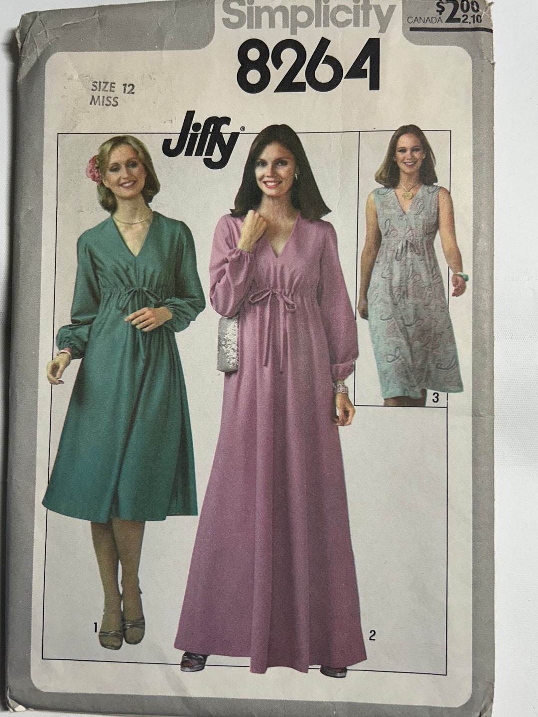 Simplicity 8264 Women's Sewing Pattern Dress Two Lengths 12 UNCUT - Etsy