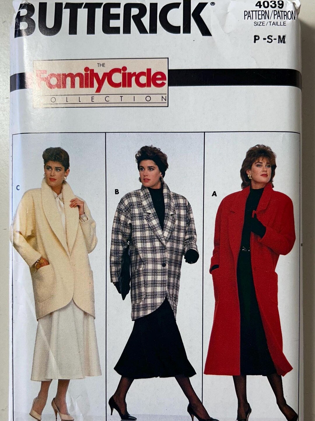 Butterick 4039 Women's Sewing Pattern Coats P - M UNCUT - Etsy