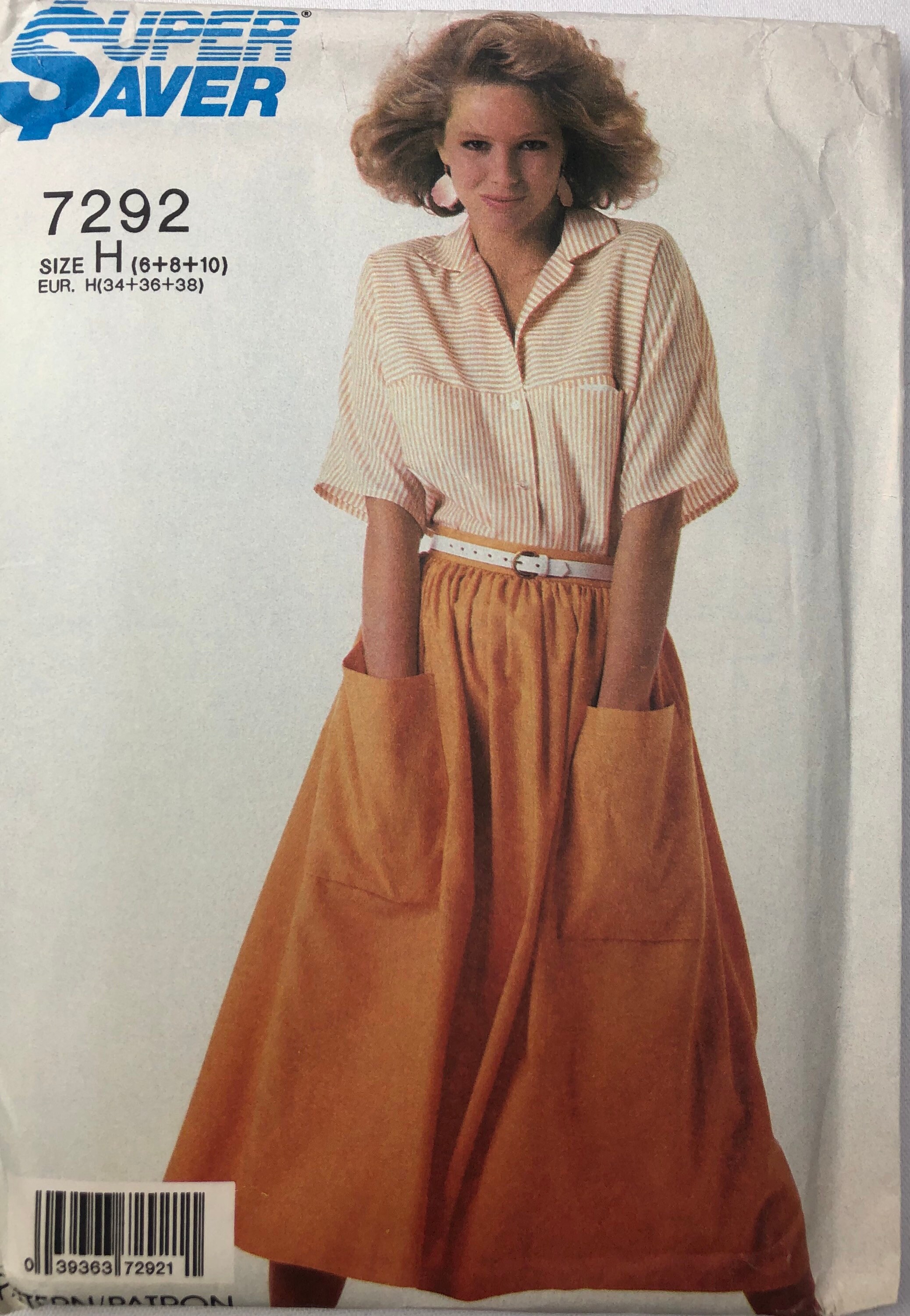 Simplicity 7292 Womens Sewing Pattern Easy to Sew Shirt Skirt - Etsy
