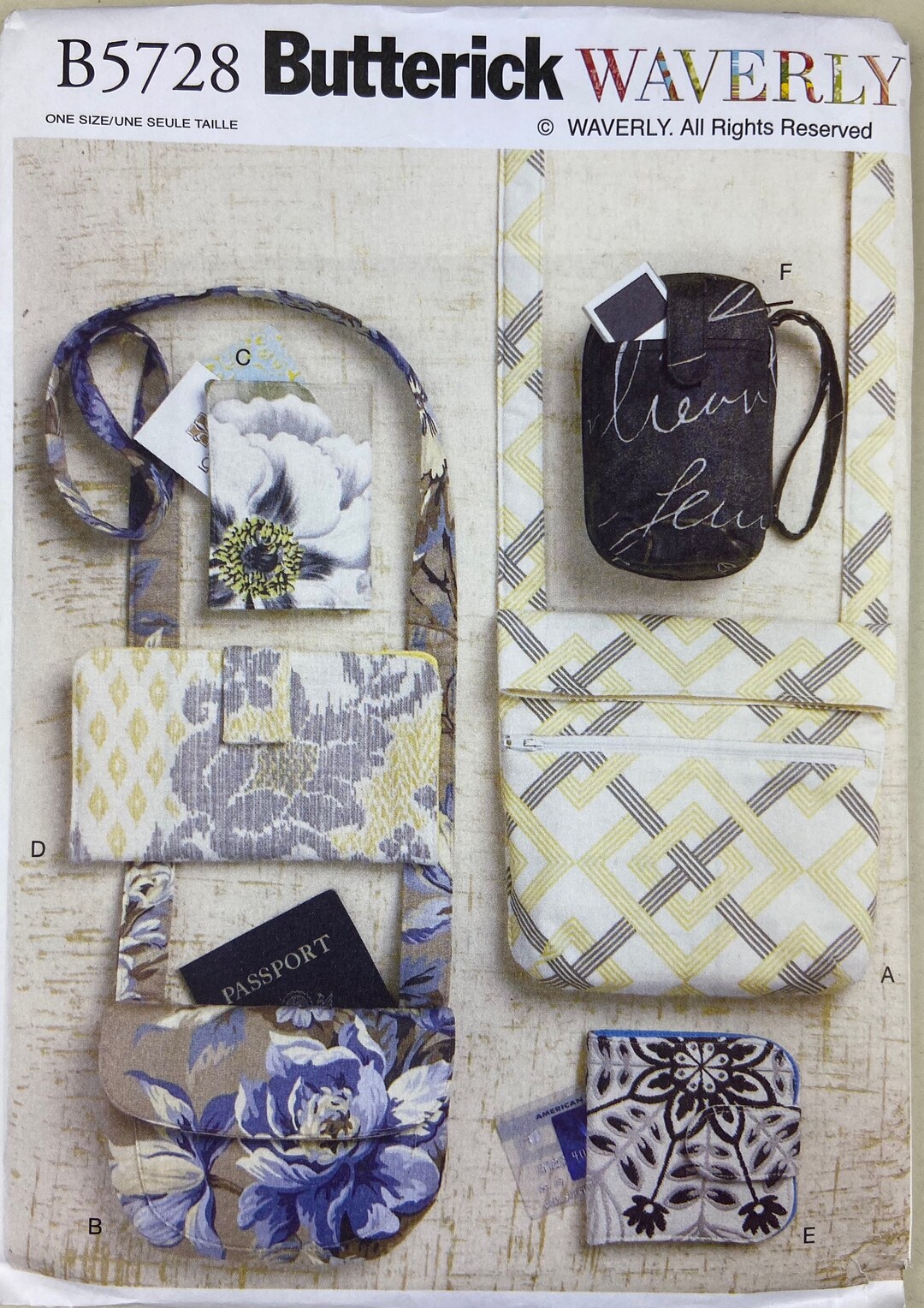 Butterick 5728 Craft Sewing Pattern Bags Purses UNCUT - Etsy