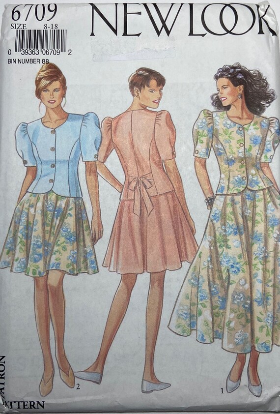 New Look 6709 Women's Sewing Pattern Jacket Skirt 8 18 - Etsy