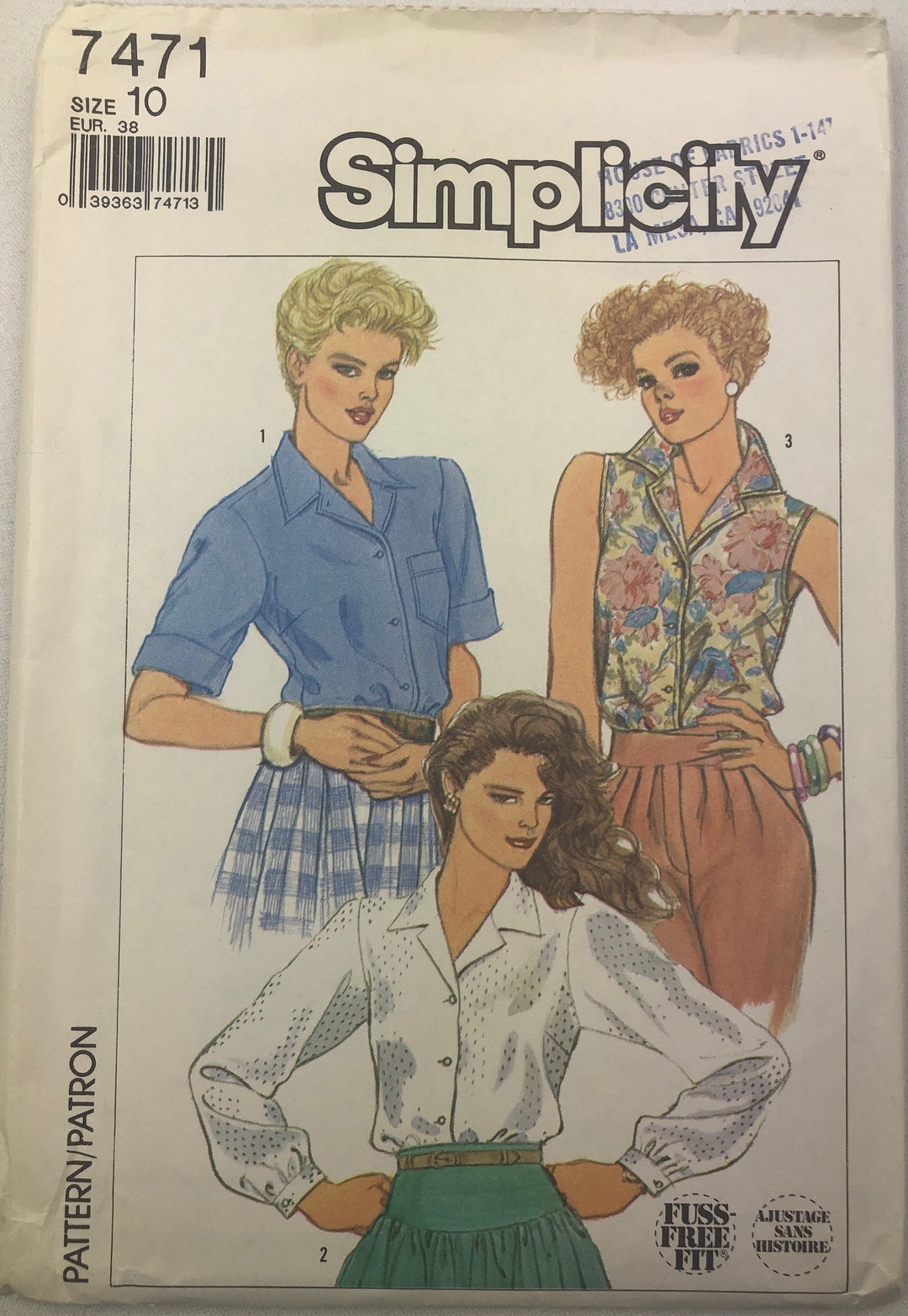 Simplicity 7471 Womens Sewing Pattern Shirt 10 UNCUT - Etsy