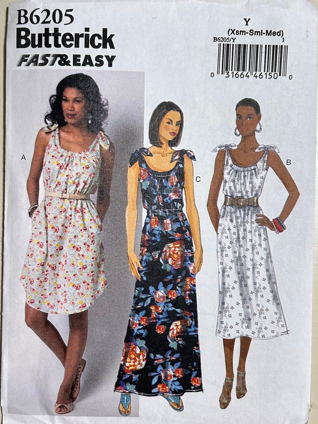 Butterick 6205 Women's Sewing Pattern Pullover Dress XS - M UNCUT - Etsy