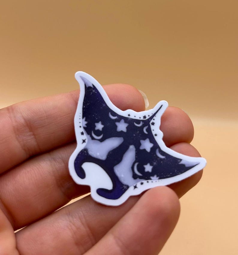 Starry Manta Ray Sticker Kiss-cut | Moontide Maui, Hawaii Marine ...