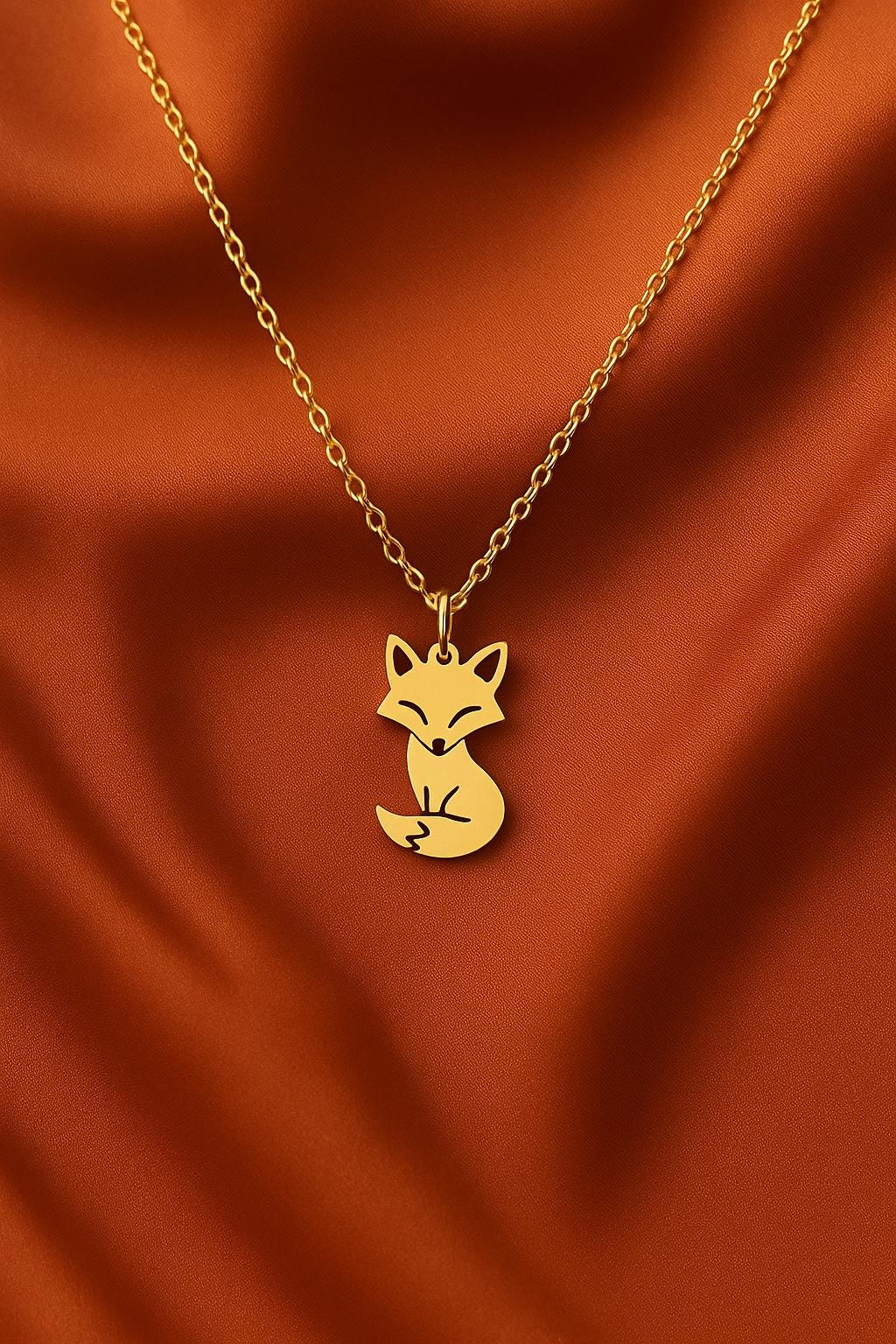 Sterling Silver Fox Necklace: Playful Woodland Pendant - Etsy