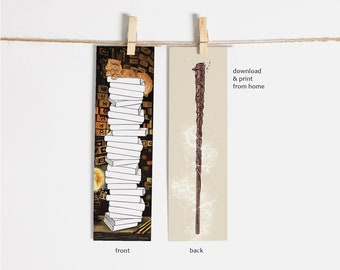 Printable Bookmark Bundle Wizard Wand Book Tracker Great | Etsy