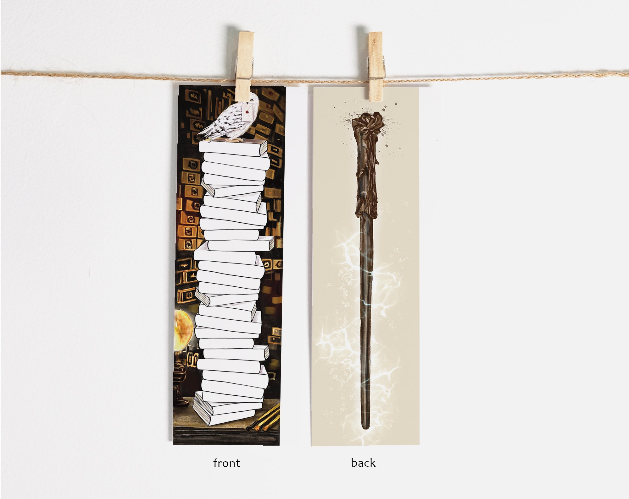 Printable Bookmark Bundle Wizard Wand Book Tracker Great for Book ...