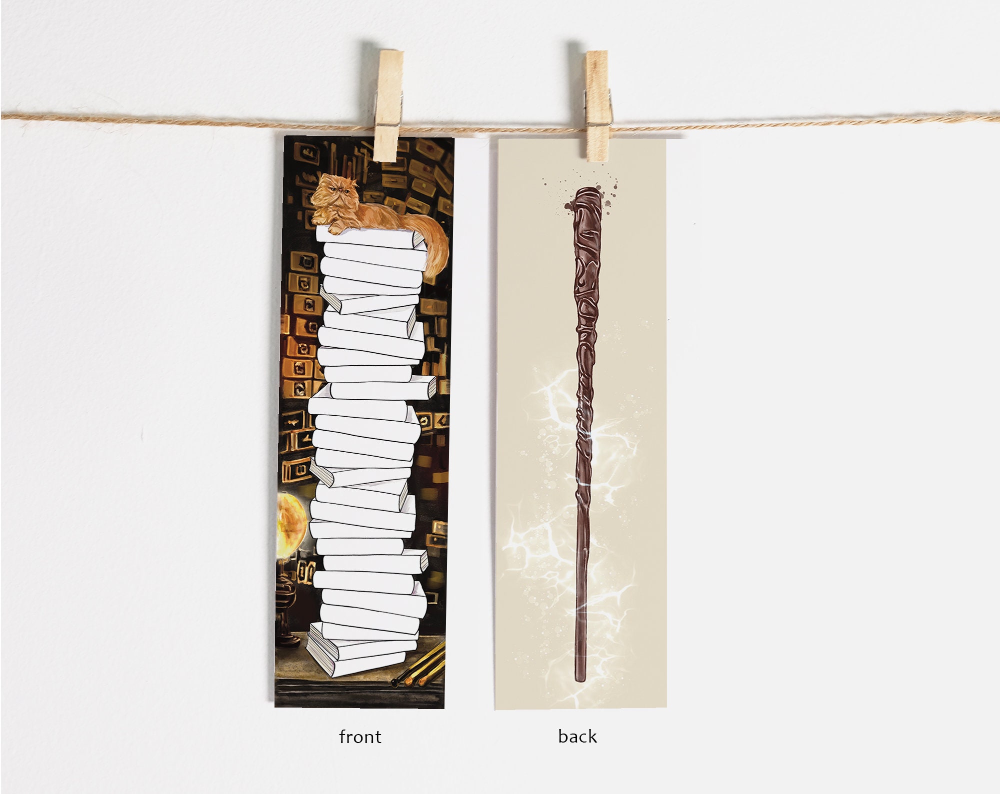 Printable Bookmark Bundle Wizard Wand Book Tracker Great for Book ...