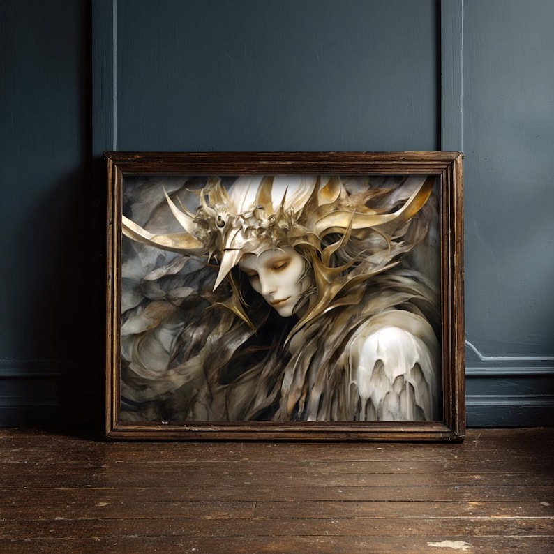 Dark Fantasy Queen Portrait: Gothic Surreal Digital Art (digital ...