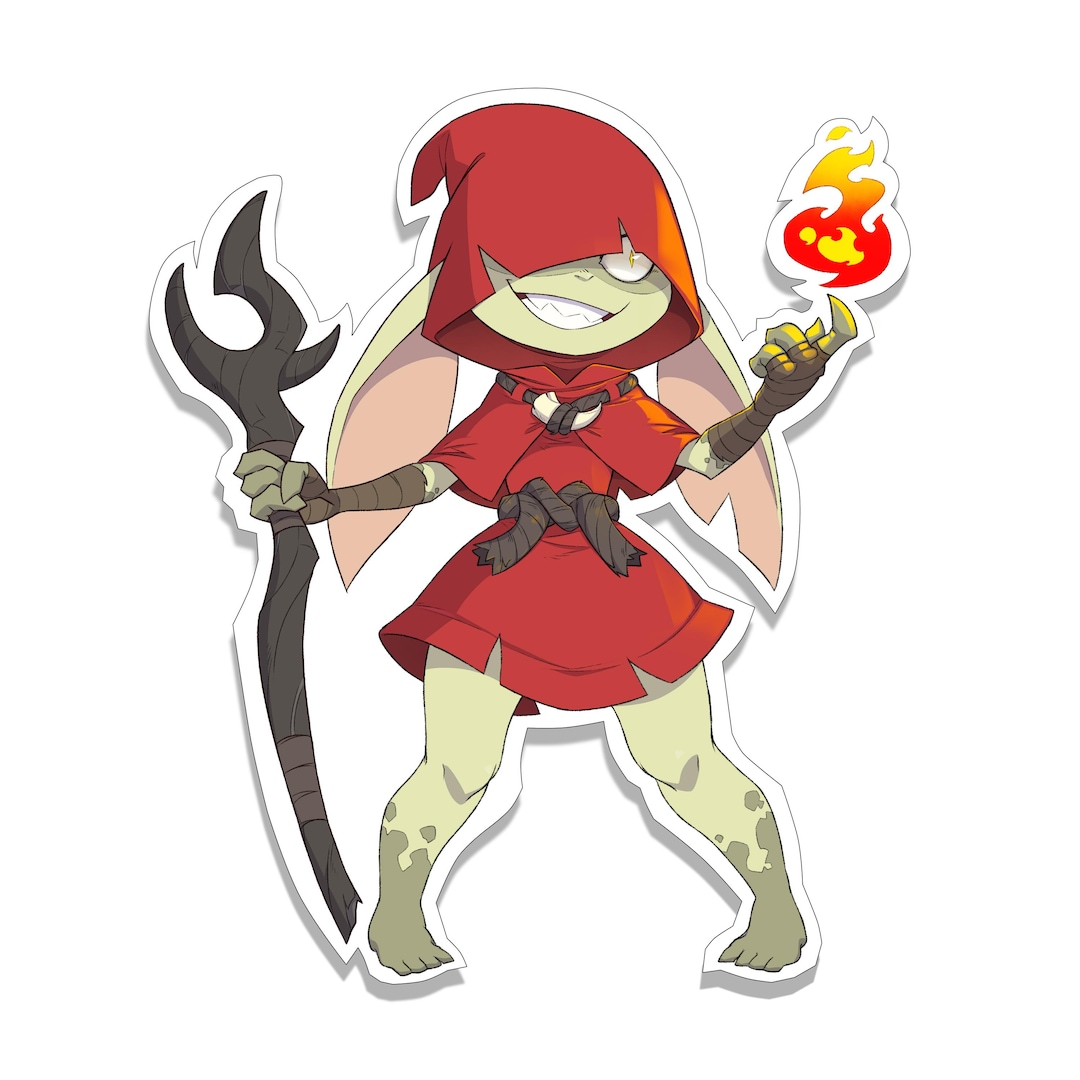 Lily the Infernal Witch | Goblin Girl Warlock DND Sticker Little Red ...