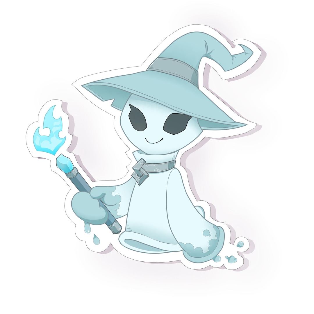 Wendy the Wizardly Wisp | Cute Little Ghost Witch Girl DND Sticker ...