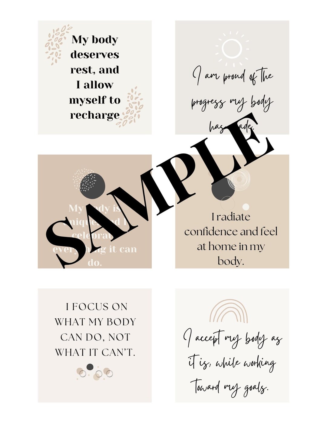 Printable Affirmation Cards | Digital Self-love Cards | Gifts for Her ...