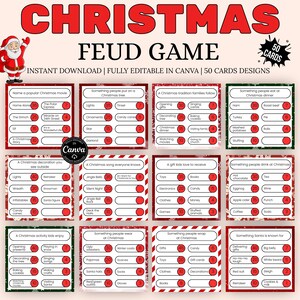 Christmas Friendly Feud Game Printable, Holiday Family Trivia Games ...