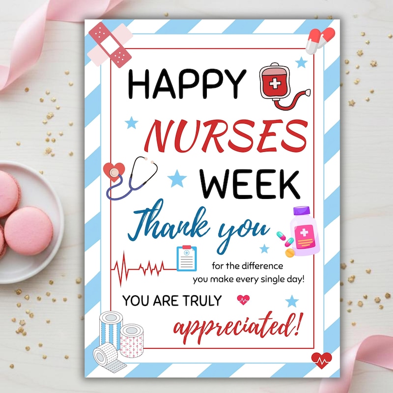 Happy Nurses Week Poster - Etsy