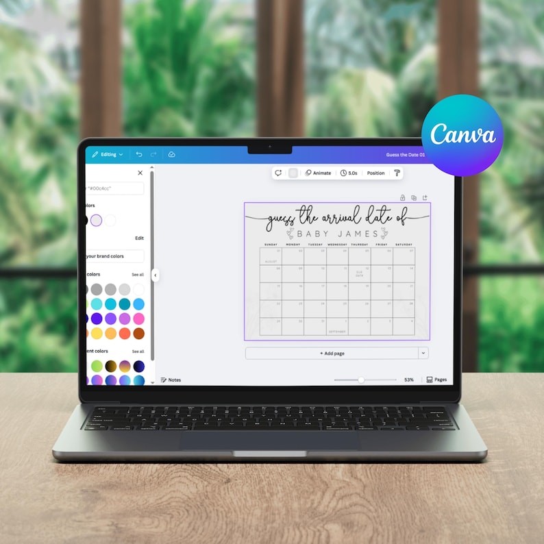 Baby Shower Game: Guess the Due Date Calendar (instant Download) - Etsy