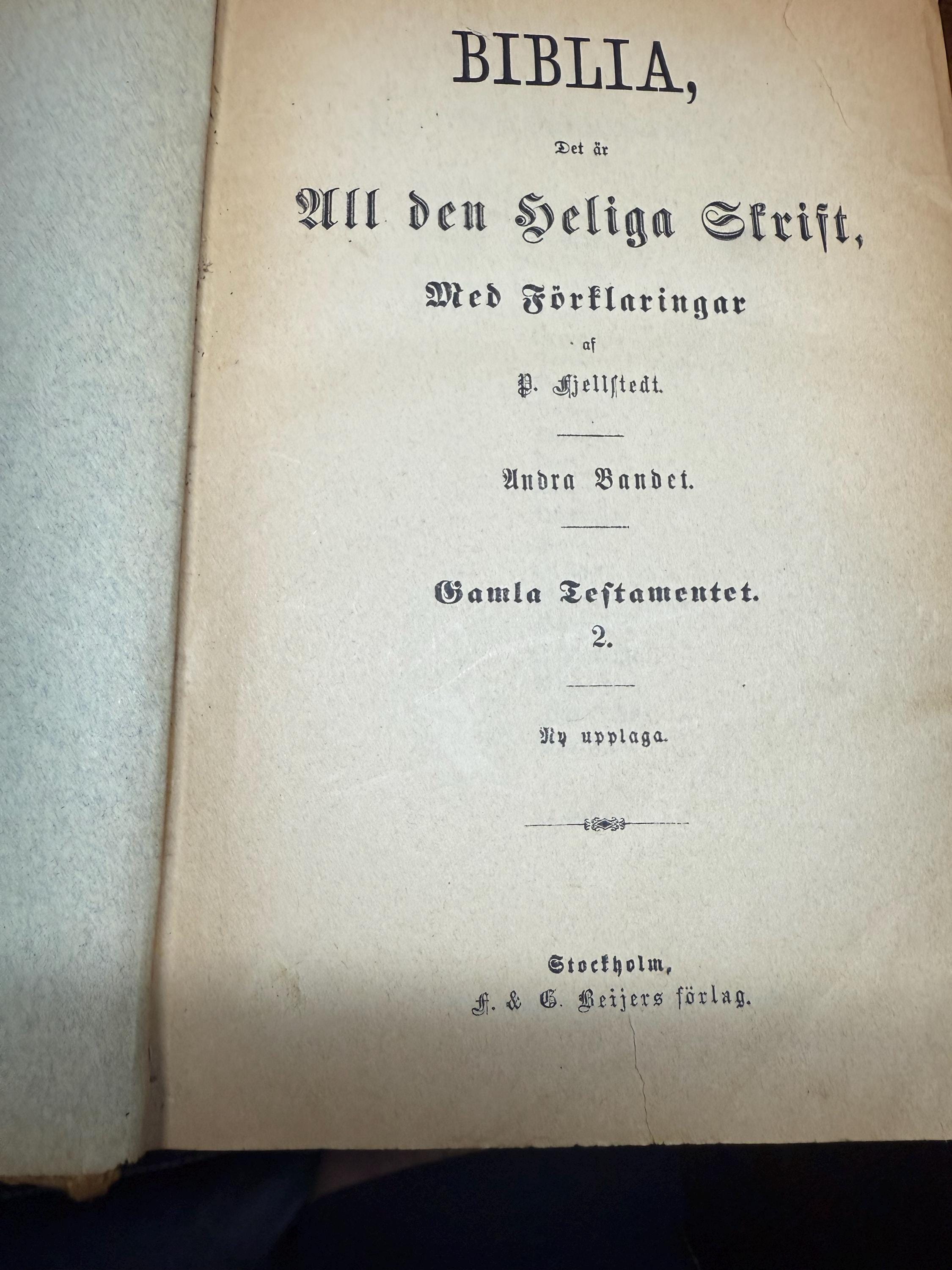 Antique 1890 Swedish Bible, From the Shadow Shaman’s Personal ...