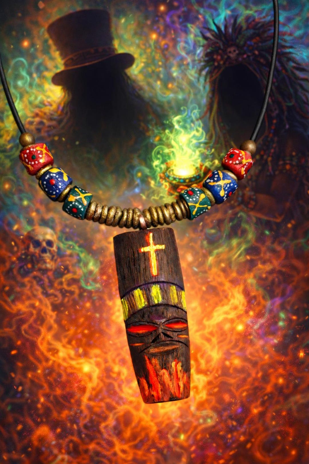 The Fire-bound Sentinel Totem- All Hand Made Protective Amulet - Etsy