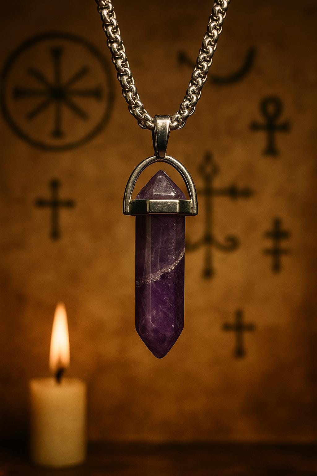 Amethyst Healing Pendant: Shadow Shaman Spiritual Amulet - Etsy