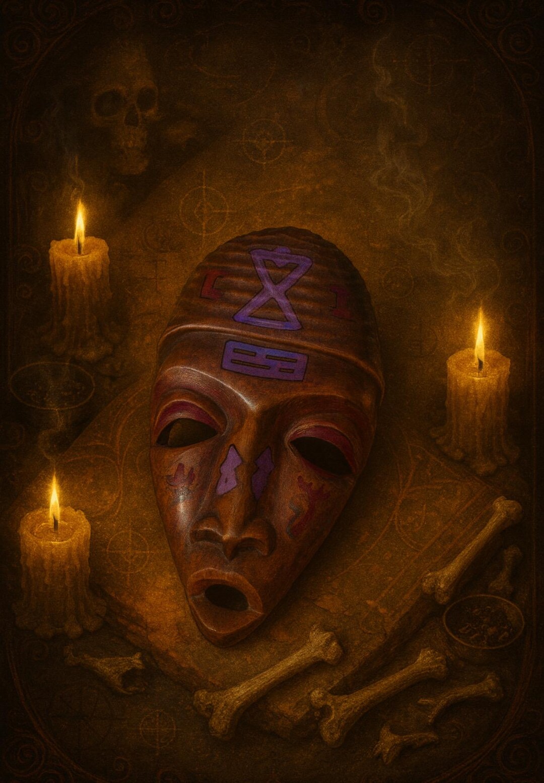 Carved Wooden Ritual Mask | Relic of the Last Word - Etsy