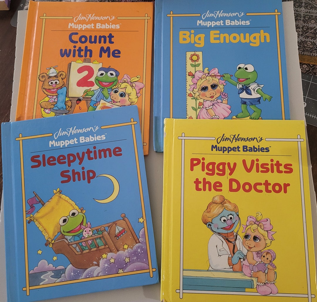 Set of 4 Jim Henson's Muppet Babies Books: Piggy Visits the Doctor, Big ...