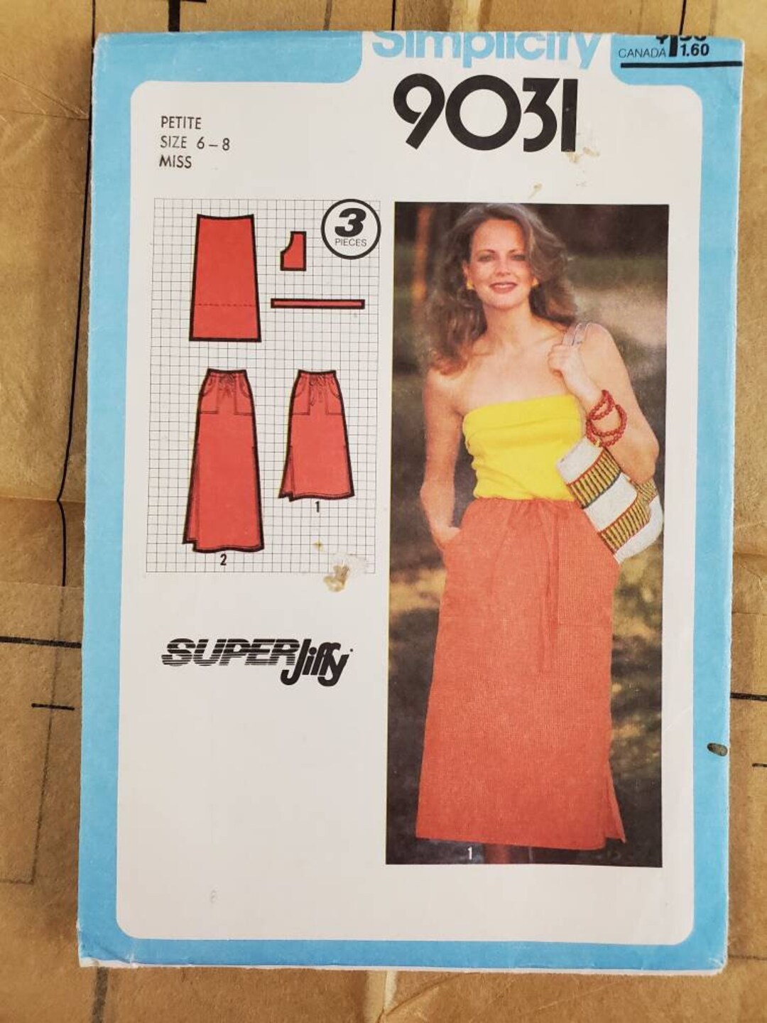 CUT: Simplicity 9031 Pattern, Misses' Super Jiffy Skirt in Two Lengths ...