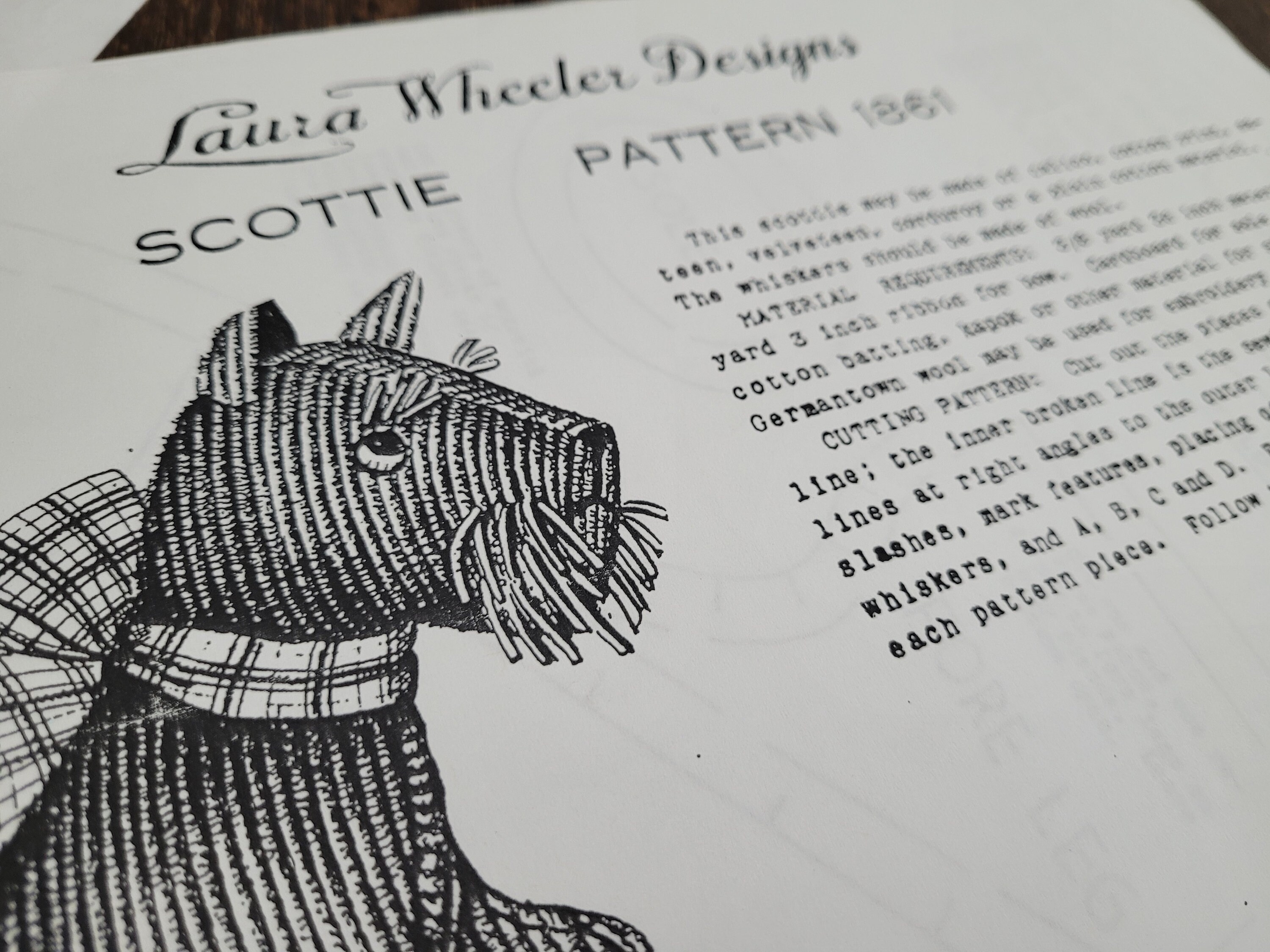 Mj's Vintage Patterns: Scotty Pattern Based on Laura Wheeler Designs ...